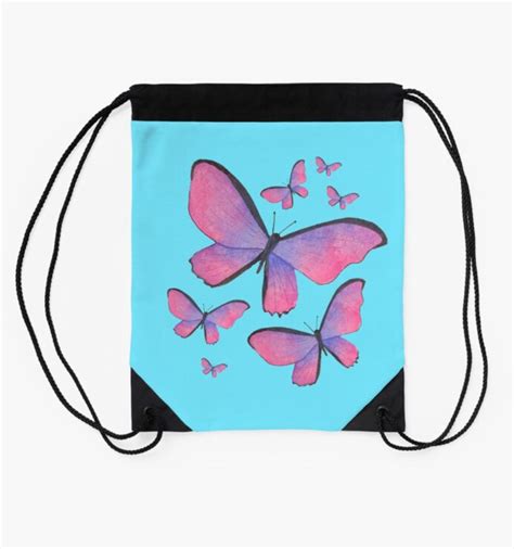 Butterfly Watercolor Butterfly Design Top Artists Drawstring