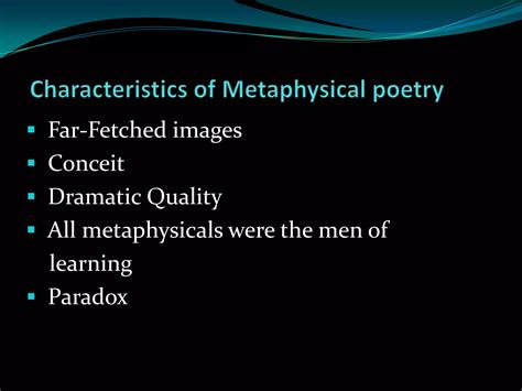 Metaphysical Poem The Dreamby John Donne Pptx
