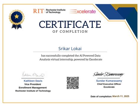 Internship Ai Dataanalysis Leadership Projectmanagement… Srikar Lokai