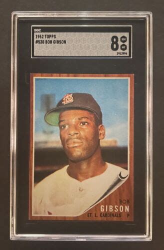 TOPPS NO BOB GIBSON SGC NEAR MINT MINT WELL CENTERED SHORT PRINT EBay