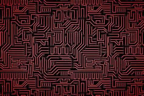 Circuit Board Seamless Patterns Set