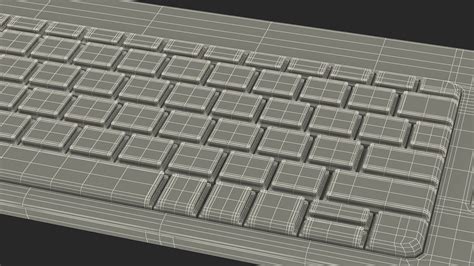 Keyboard With Touchpad White 3d Model 24 3ds Blend C4d Fbx Max