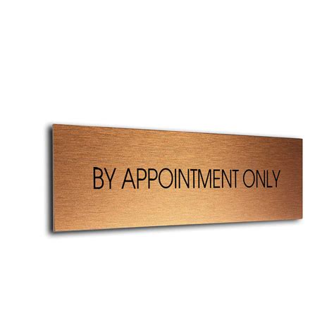 By Appointment Only Door Sign Clearly Label Every Room In Your Facility With Our Stylish Modern