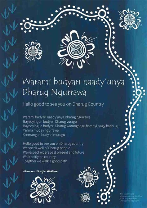 A3 Acknowledgement Of Country Poster Pathways Darug Custodian
