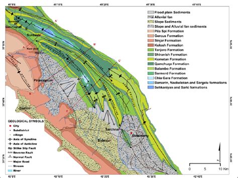 Geological Map Of The Studied Area Modified From Sissakian And Fouad