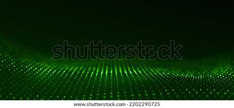 Abstract Green Particle Background Flow Wave Stock Vector Royalty Free Shutterstock