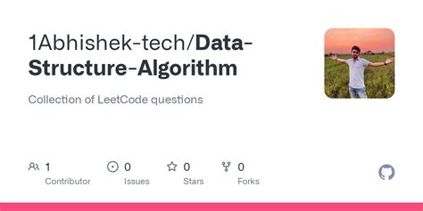 GitHub Abhishek Tech Data Structure Algorithm Collection Of LeetCode Questions
