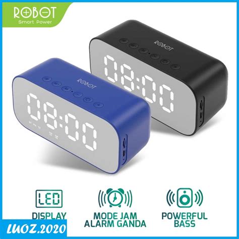 Jual Speaker Robot Rb560 Wireless Speaker Bluetooth Jam Alarm Led Cermin Radio Nirkabel Mini