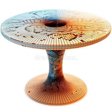 Algorithmic Art Table Isolated On White Background Design Stock