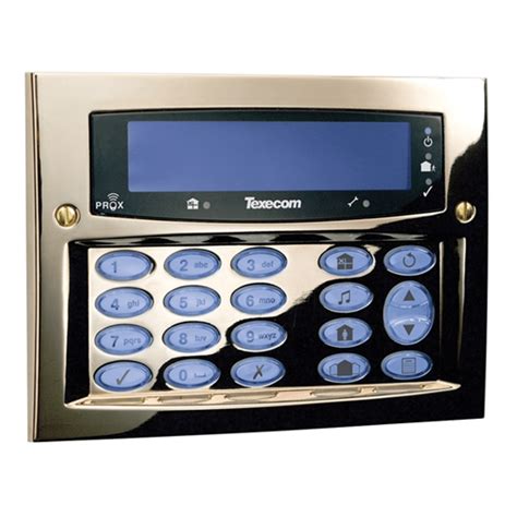 Texecom Premier Elite Flush Mount Keypad In Polished Brass