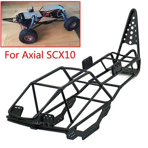 Rc Car Parts Steel Frame Body Roll Cage Black For 110 Axial Scx10 B