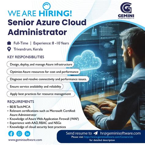 Gemini Software Solutions Pvt Ltd On Linkedin Azureadmin Techjobs Cloudcareers