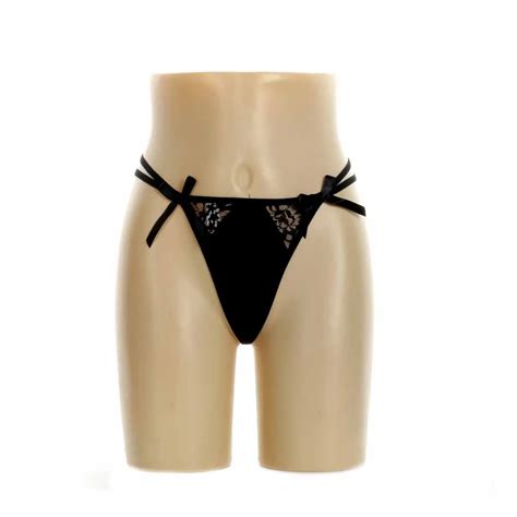 Sexy Underpants Women Bow Tie Low Waist Thongs Lace Hollow Briefs Multi
