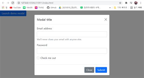 Forms Modal Tooltips