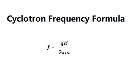 Cyclotron Frequency Calculator