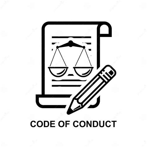 Code Of Conduct Icon The Black Code Of Conduct Symbol Isolated On Background Stock Illustration