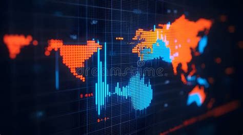 Global Economic Data Visualization Interactive World Map With Financial Analysis Overlay Stock
