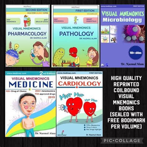Coilbound Visual Mnemonics Pharmacology Pathology Medicine Microbiology