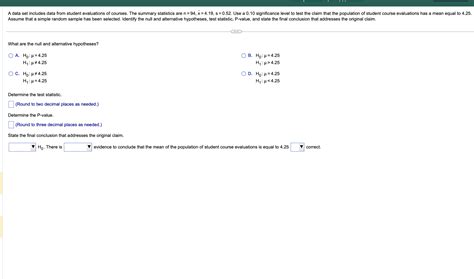 Solved Assume That A Simple Random Sample Has Been Selected