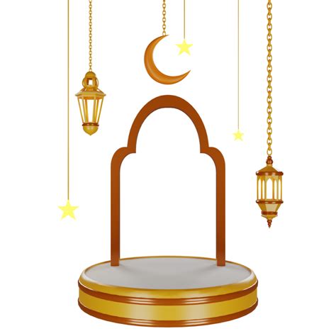3d Islamic Lantern Illustration 12628548 Png