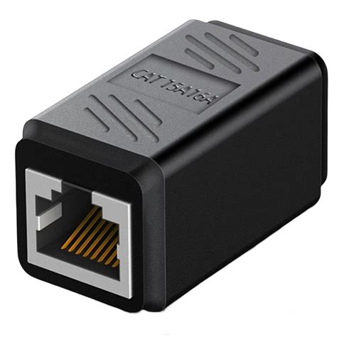 Rj45 Connectors Black Female To Female Connector In Line Coupler Rj45
