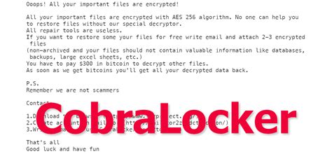 Cobralocker Ransomware Dedicated 2
