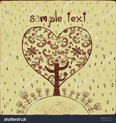 Tree Card Design Stock Vector Royalty Free Shutterstock