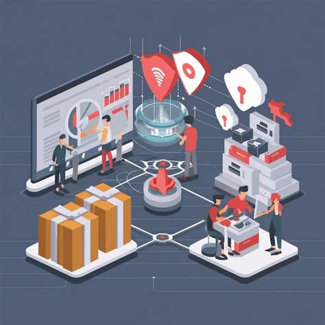Premium Photo Supply Chain Simulation Concept Icon Logistics Network
