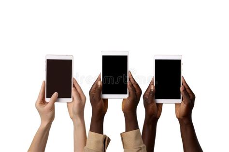 Group Of People Using Mobile Devices To Take Photos And Videos Stock