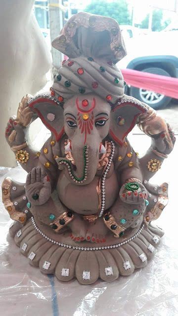 Ganpati Bapa Moriya Image Clay Art Projects Happy Ganesh Chaturthi