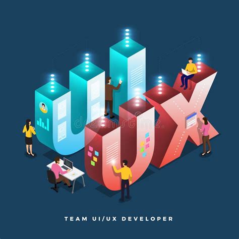 Teamwork Ui Ux Developer Stock Vector Illustration Of Design 123043767