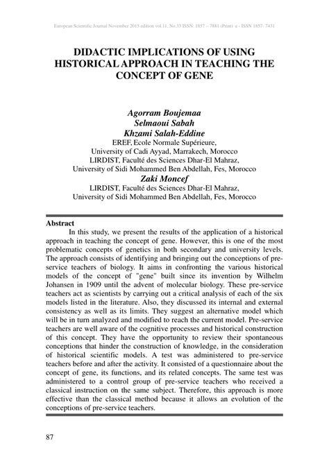 Pdf Didactic Implications Of Using Historicalapproach In Teaching The