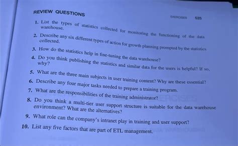 Solved Review Questions 1 List The Types Of Statistics