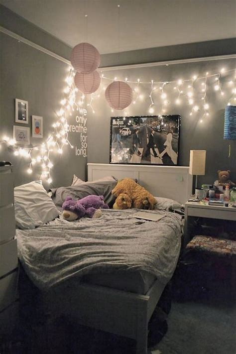 Pin De 𝘥𝘢𝘴 ⭑ Em † Bedroom Ideas Decoração Com Pisca Pisca Decoração