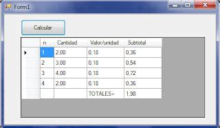 Sumar Columna De Datagridview En Visual Basic Net
