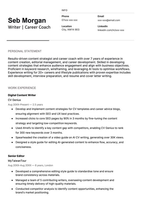 Chatgpt Cv Writing Guide And Prompts