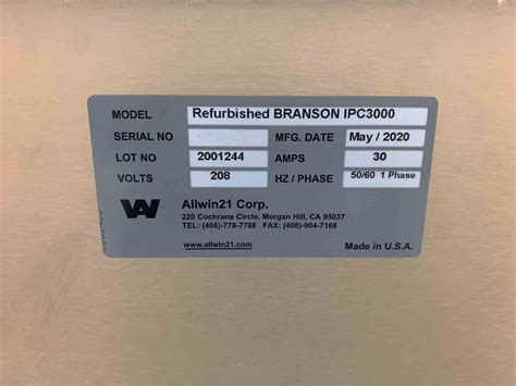 Branson Ipc 3000 Etcher Asher Used For Sale Price 293657915 2020
