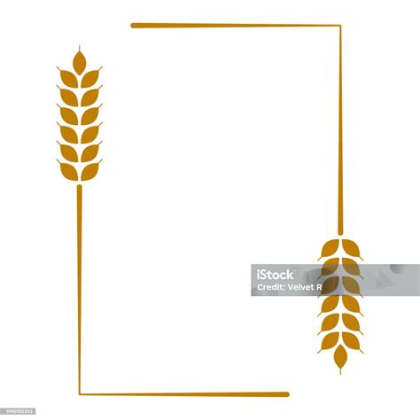 Wheat Frame Stock Illustration Download Image Now Border Frame