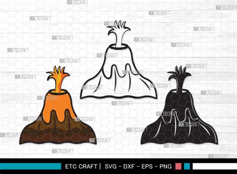 Volcano Svg Cut File Lava Svg Graphic By Pixel Elites · Creative Fabrica