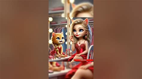 Cute Cat With Make Up Imitations Its Mother Youtube