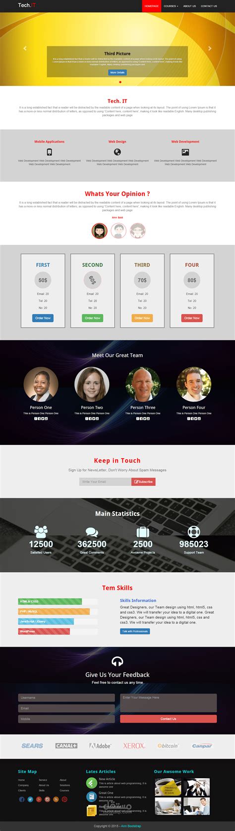 Responsive Website Using Bootstrap Framework مستقل