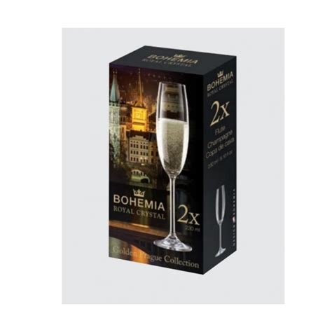 Чаши за шампанско за двама 230 мл Bohemia Royal Crystal от