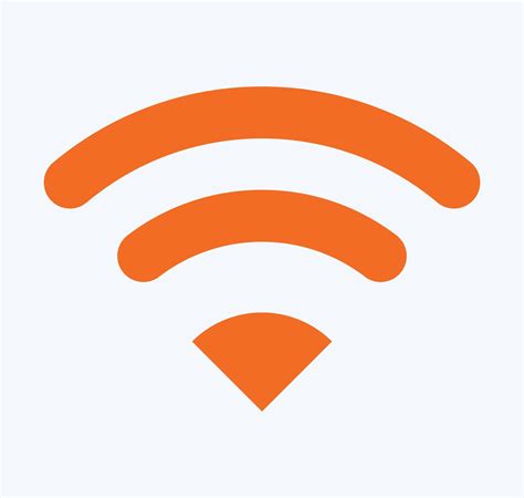 Wireless Or Wifi Network Sign Symbol Icon Orange Color Vector Art At Vecteezy
