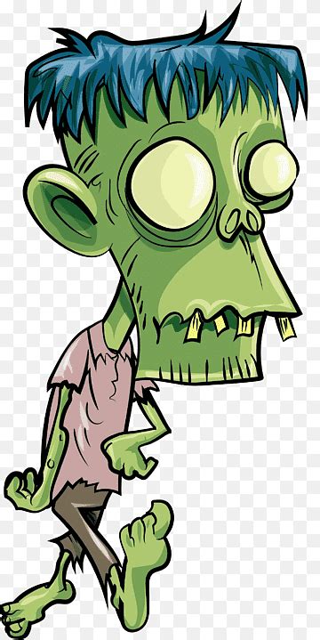 Kartun Model Gambar Lembar Ilustrasi Zombie Karakter Fiksi Tanaman