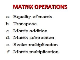Chapter Matrix PPT