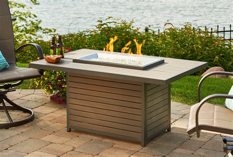 Outdoor Greatroom Co Brooks Rectangular Gas Fire Table