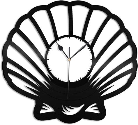 Seashell Vinyl Wall Clockvinyl Record Clock Wall Art Unique Room
