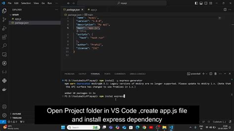 Create Nodejs And Express Project In 10 Min Youtube