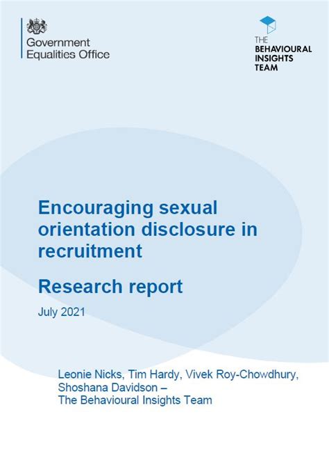 Encouraging Sexual Orientation Disclosure In Recruitment Bit