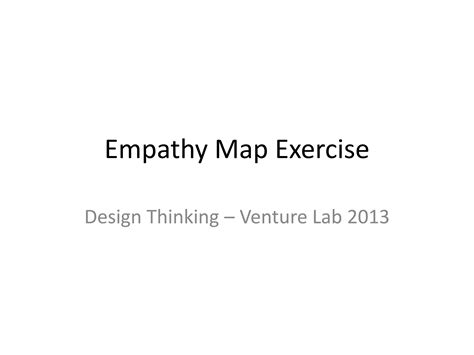 Design Thinking Empathy Map PPT